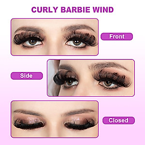 Zoe eyelashes (Dense) Mink Lashes Soft and skin friendly 25MM Long Dramatic，Wispy Clear Band Extension Volume Fluffy Fake Eyelashes 7 pairs