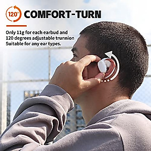 FREEDOTS. Open-Ear Earbuds, Wireless Ear Bluetooth Sport Headphones, Sweat Resistant Lightweight Open Earbud Headphones for Workouts and Running, Compatible with Apple & Android