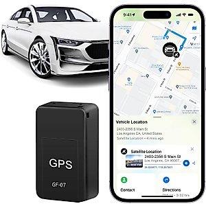 GPS Tracker for Vehicles, Mini Portable Real Time Magnetic GPS Tracking Device, Full Global Coverage Location Tracker for Car, Kids, Dogs, Motorcycle. No Subscription Required