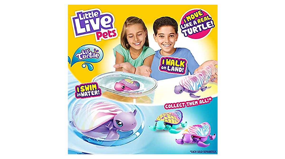 Little Live Pets Interactive Electronic Turtle – Walk & Swim Fun