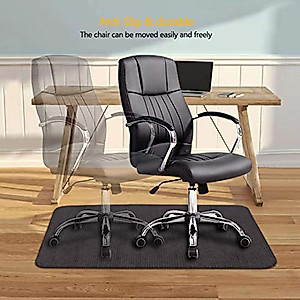 Dinosaur Hard Floors Chair Mat, 1/6" Thick 36"X 48" Wood/Tile Protection Mat for Office & Home, Multi-Purpose Anti-Slip Desk Chair Mat(36"X 48",Dark Gray)
