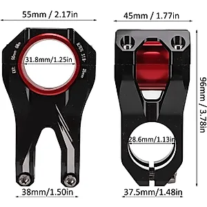 ZECHAO Bike Stem,Aluminum Alloy for 31.8-35mm/1.3-1.4in Handlebar Bikes Lightweight Road Bike Handlebar Stems Bike Stem