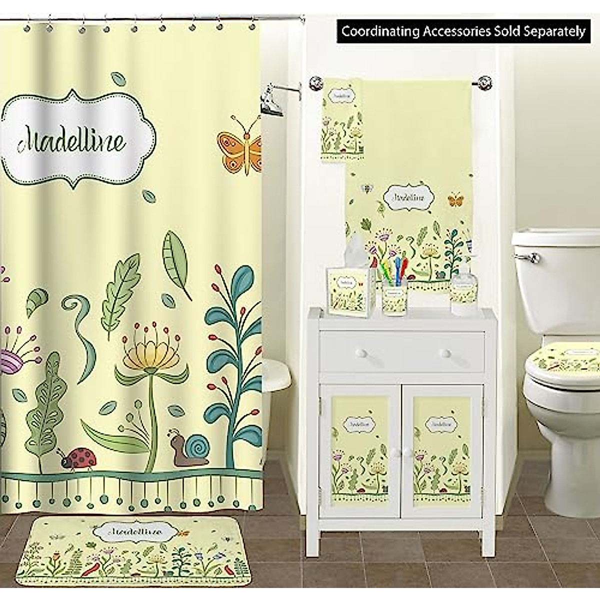 YouCustomizeIt Nature Inspired Waste Basket - Double Sided (Black) (Personalized)