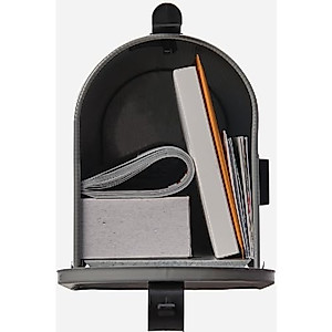 Solar Available Group ST100000 Standard Size Galvanized Steel Rural Mailbox U.S. Postmaster General Approved, Gray
