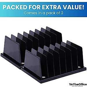 1InTheOffice Desk Step Sorter - 7 Compartments (2 pack)