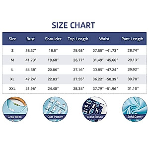 Women Short Sleeve Pajama Set Tops with Capri Pants Cartoon Print Sleep Shirt Two Piece Sleepwear Pj Set Green Star 2XL