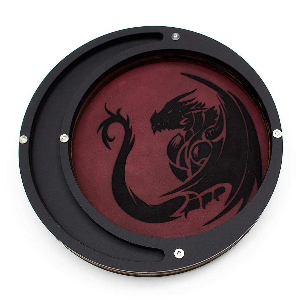 C4Labs 7.25" Padded Vegan Leather Eclipse Dice Tray - Dragon