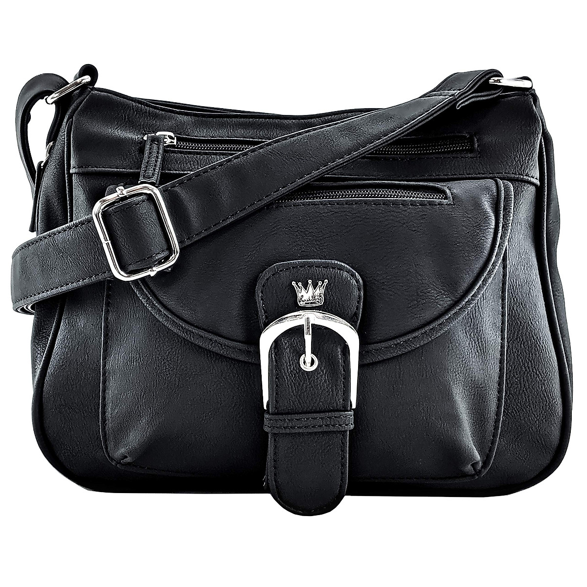 Purse King Pistol Concealed Carry Handbag (Dark Brown)