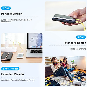 FGUIME 4Pack Long iPhone Charger Cord 10 ft, [Mfi Certified] Charging Cable, Lightning Cable to USB Compatible with iPhone 14 13 12 11 Pro Max XR XS X 8 7 6 Plus SE 5S iPad and More - Yellow