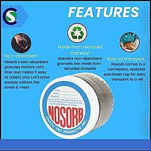 Creative Science Nosorb Non-Absorbent Cat Litter | 6 oz | Easily Collect Urine Samples from Cats