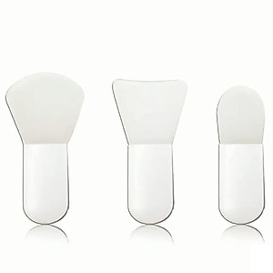 Face Mask Applicator Brushes, Mini Makeup Spatula Portable Beauty Tools Set for Facial Mud, Cosmetic Mask, Facial Clay, Eye Mask, Body Lotion, Body Butter, Serum, Cream. 3PCS Soft Silicone Brush Suit