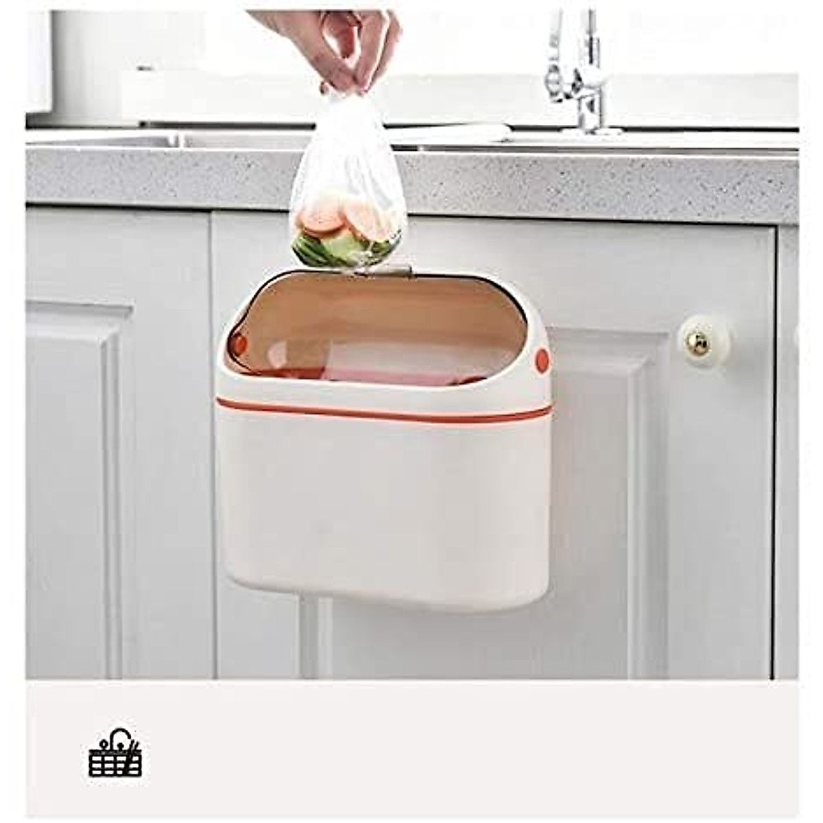 Garbage Container Trash Can Garbage Bin Bedroom Bin Rubbish Basket for Home Office Kitchen Bath Garbage Can/Blue (Color : Blue)