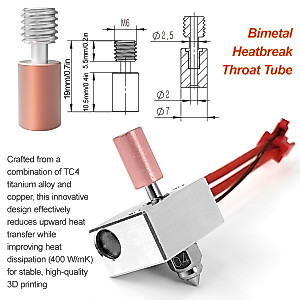 Sprite Extruder Upgrade Heater Block Kit for Creality, Ender 3 S1 Pro Hotend with 5 Copper Plated Nozzles and 4 Silicone Socks, Fit for Ender 3 S1, Ender 3 S1 Pro, CR10 Smart Pro