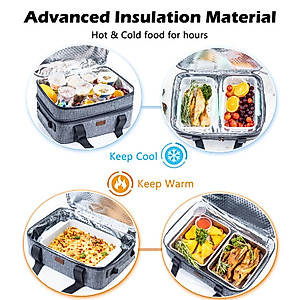 BAGSPRITE Expandable Insulated Casserole Carrier for Hot or Cold Food, Casserole Dish Carrying Case,Thermal Lasanga Lugger Tote for Pockluck, Parties, Picnic, Fits 9" x 13" Baking Dish, Fancy Panz