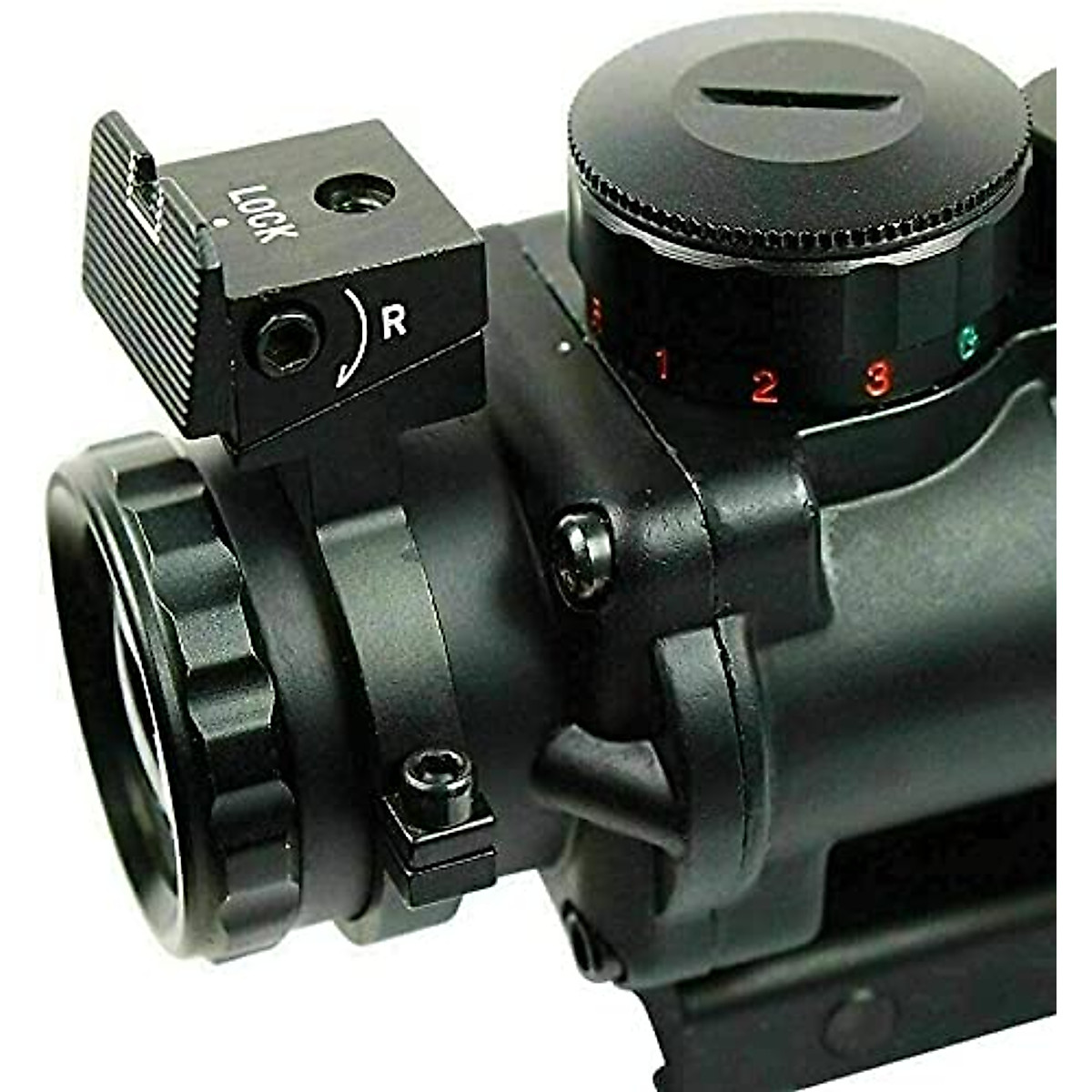 DB TAC INC 4x32 Red/Green/Blue Triple Illuminated Mil-Dot Range Reticle Scope for Picatinny/Weaver Rail