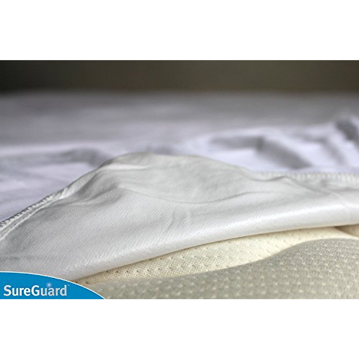 SureGuard Crib Size Mattress Protector - 100% Waterproof, Hypoallergenic - Premium Fitted Cotton Terry Cover