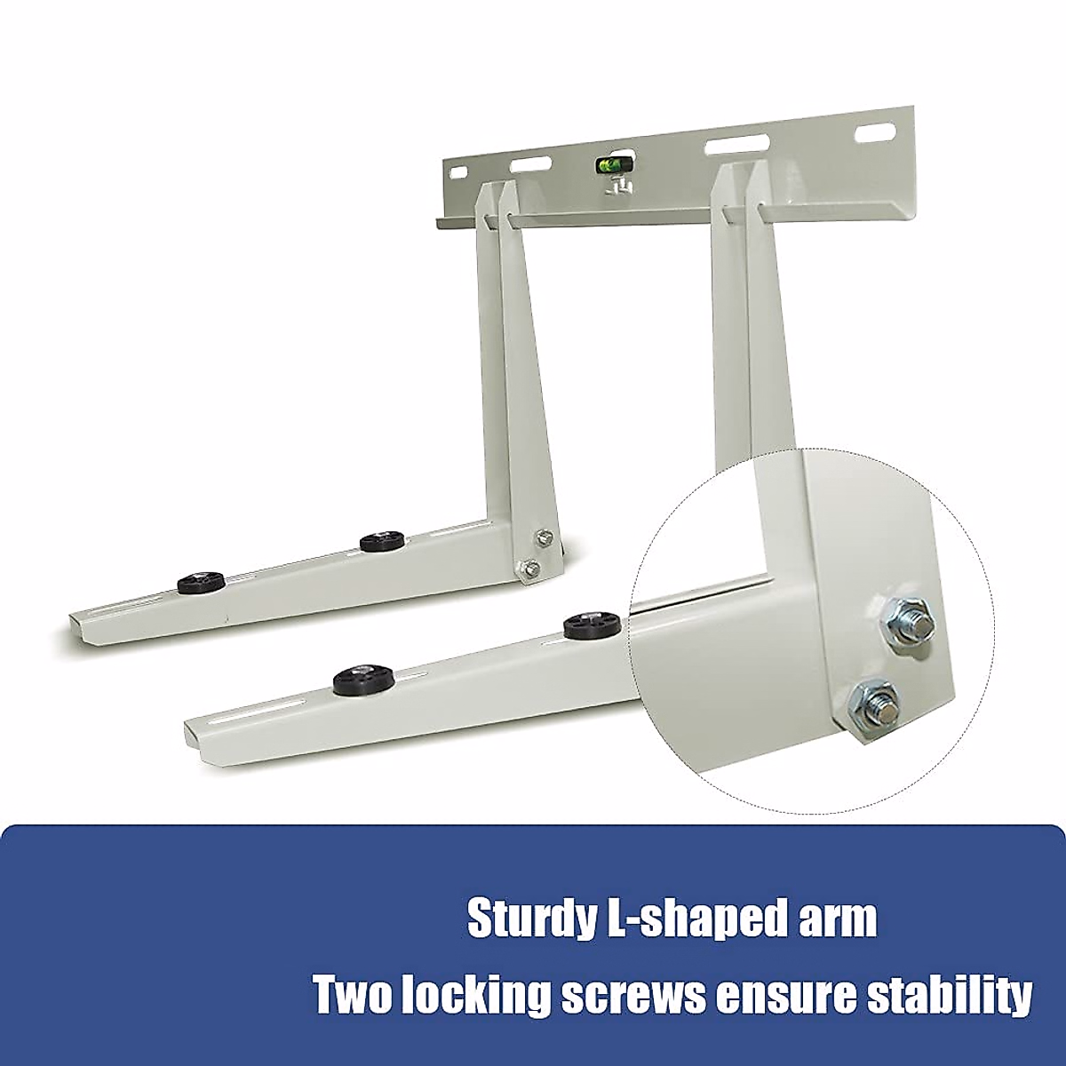 ONELIGHT Outdoor Wall Mounting Bracket,Support up to 265Lbs,9000-36000 Btu Condenser, for Hanging Ductless Mini Split Air Conditioner Heat Pump Systems,Split HVAC Installation Kit