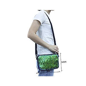 Set of 4 Sequin Clutch for Women Mermaid Flip Purse for Girls Neoprene Crossbody Purse with Detachable Strap Clutch Purses - FUNLAVIE