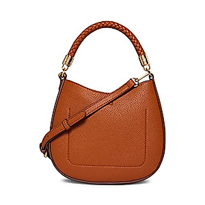 Anne Klein Braided Handle hobo Crossbody, Saddle