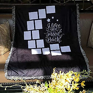 LYFLES 2 Pack Sublimation Blanks Throw Blanket with 14 Photos Panel 40"X60",100% Polyester