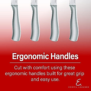 Emeril Lagasse 4-Piece 4.5” Stainless Steel Steak Knife Set - Slice Effortlessly through Fruits, Meats, & Veggies