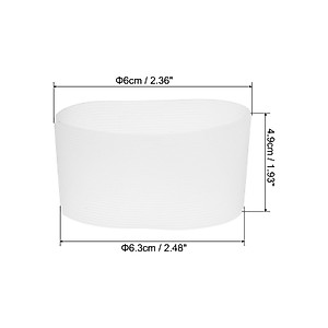 uxcell 4Pcs Coffee Cup Sleeve, Silicone Cup Sleeve Non-slip Glass Water Bottle Mug Sleeves Clear