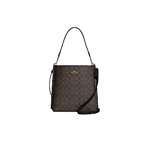 Mollie Bucket Bag In Signature Canvas Brown Black