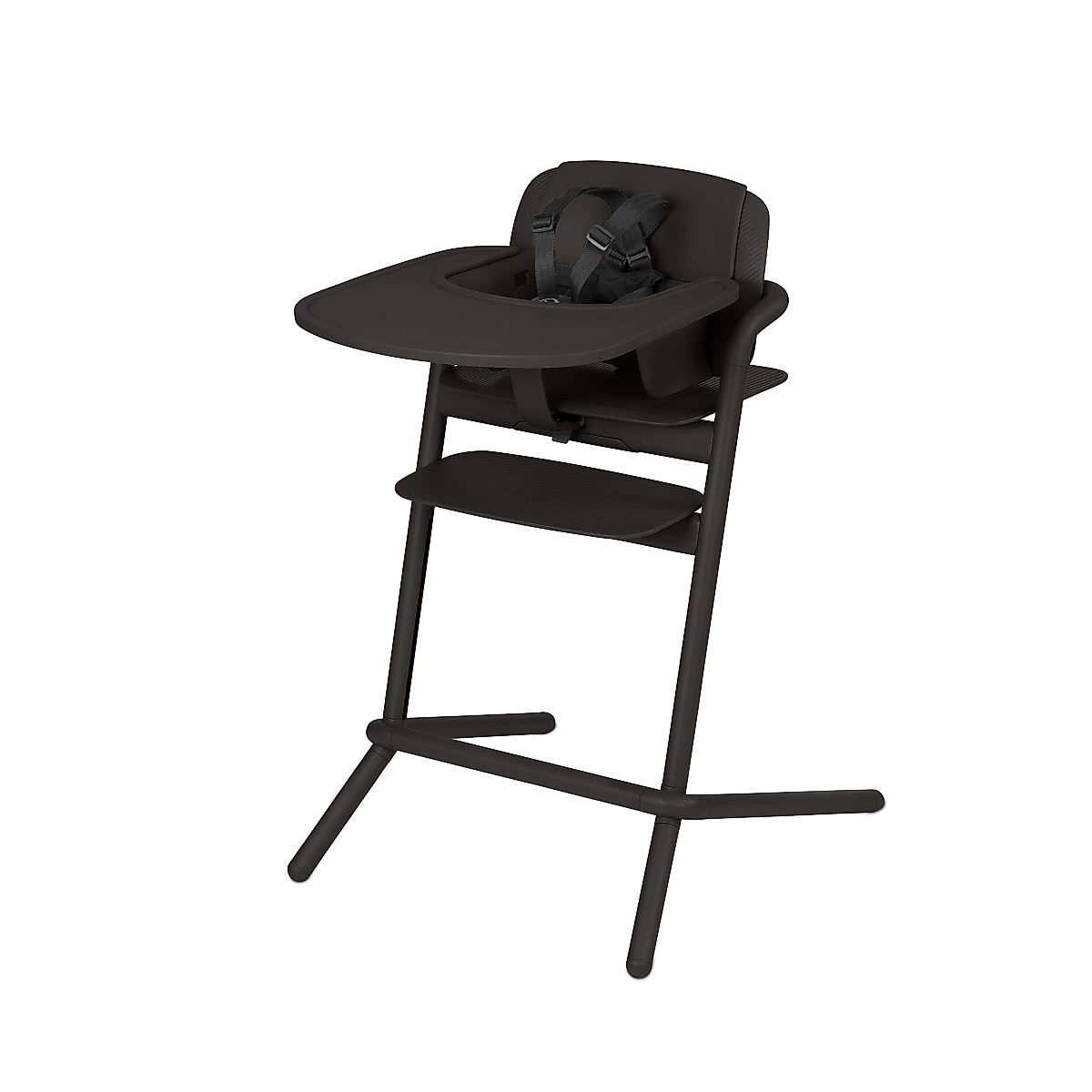 Cybex Lemo High Chair and Bouncer Nest with Easy One Hand Depth and Height Adjustment, Anti-Tip Wheels, and Easy Assembly, Convertible to Adult Chair, Infinity Black