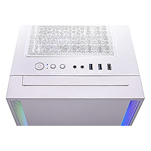 Skytech Gaming Shiva II Gaming PC Desktop – AMD Ryzen 7 5700X 3.4 GHz, NVIDIA RTX 4070, 1TB NVME SSD, 16GB DDR4 RAM 3200, 650W Gold PSU, 240mm AIO, 11AC Wi-Fi, Windows 11 Home 64-bit,White