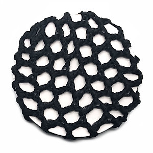 GARASANI 5 Pack Women Ballet Dance Skating Snoods Hair Net Bun Cover Black (Bold mesh)