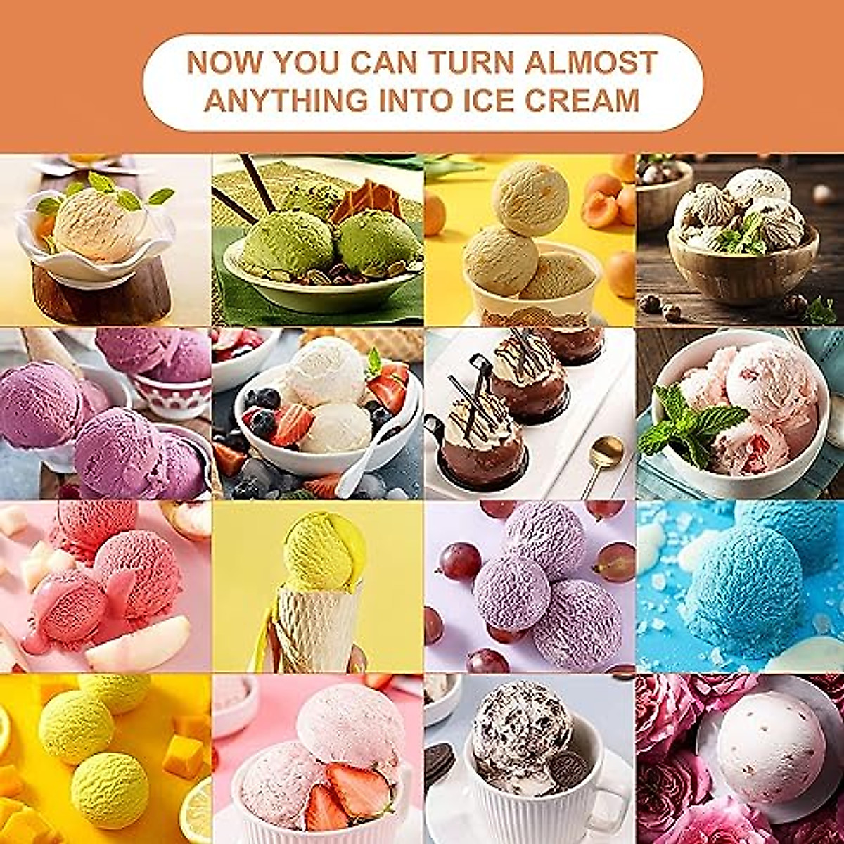 EVANEM 2/4/6PCS Creami Pints and Lids, for Ninja Pints with Lids,16 OZ Ice Cream Pint Cooler Airtight,Reusable for NC301 NC300 NC299AM Series Ice Cream Maker,Pink+Gray-6PCS