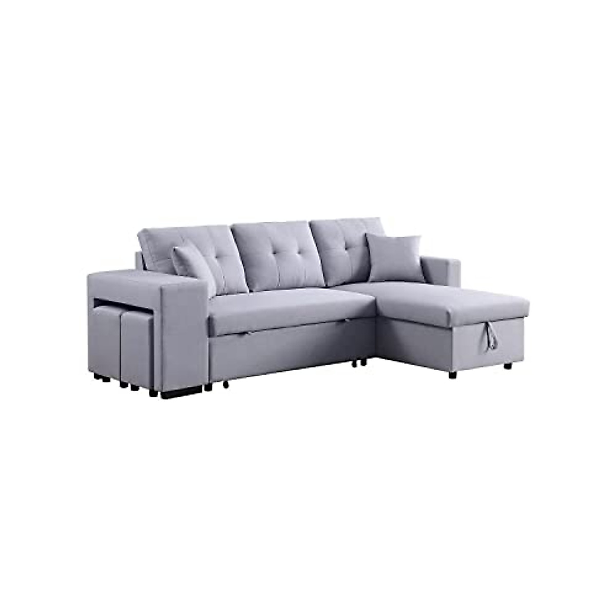 Lilola Home Dennis Sectional, Light Gray
