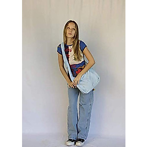 Women Leopard Print Clutch Handbag Plush Faux Fur Y2k Hobo Bag Tote Satchel Shoulder Crossbody Purse(B Blue)