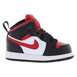 Jordan Baby Boy's 1 Mid (Infant/Toddler) Black/Fire Red/White 8 Toddler M