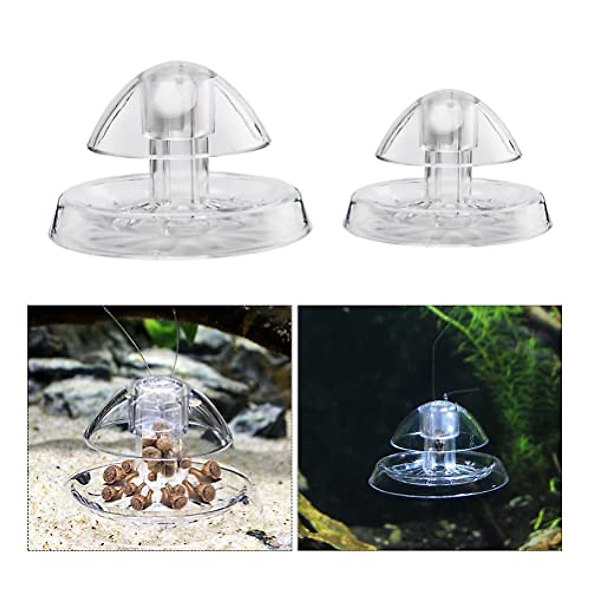 balacoo 2Pcs Transparent Snail Catchers Aquarium Leech Traps Leech Catchers Aquarium Accessory
