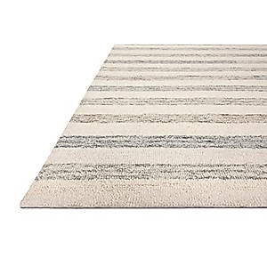 Loloi Chris Loves Julia x Chris Collection CHR-05 Ivory/Slate, Transitional 9'-3" x 13' Area Rug
