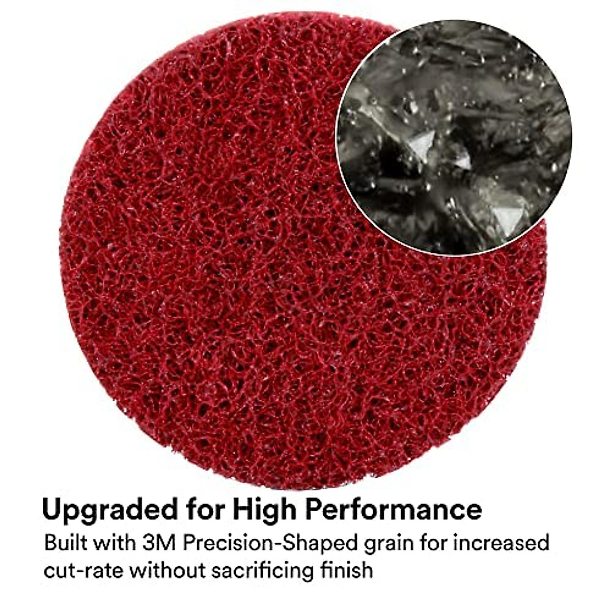 Scotch-Brite Precision Surface Conditioning Disc, Roloc TR, Very Fine, Ceramic, Nonwoven Fiber, Easy Change, 1 in, 50/Inner, 200/Case, Dispenser Pack