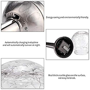 Ball Stake Light, Abs Material Yard Solar Lamp, Waterproof Sturdy And Durable Low Power Consumption Easy To Install Pathway For Home Garden Lawn