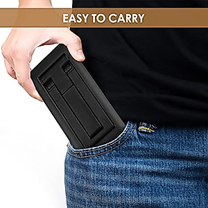 TIESOME Foldable Phone Stand for Desk, Adjustable Angle Height Cell Phone Stand for Desk Fully Foldable Mobile Phone Holder Compatible with All Mobile Phones