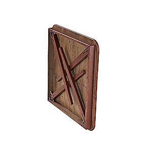 STAKMORE Straight Edge 32" Square Folding Card Table, Cherry Finish