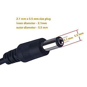 Xwell DC Power Splitter Cable 1 Female to 8 Male Wire Y Adppter 5.1mm X 2.1mm for CCTV Security Cameras and LED Strip Lights