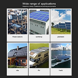 MPPT Solar Charge Controller, 12V/24V/36V/48V/60V/72V/84V/96V Solar Panel Regulator with LCD Display, Solar Panel Battery Regulator for AGM Sealed Gel Flooded Lithium Battery (60A)