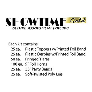 Showtime Gold Asst for 100 Party Accessory (1 count)