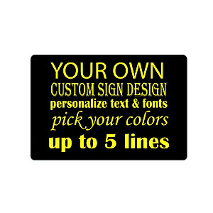 Custom Personalized Metal Sign 12x8-Inch for Ofiice, Business, Workplace, Home, Delivery Signs UV Protective Ink for Indoor or Outdoors