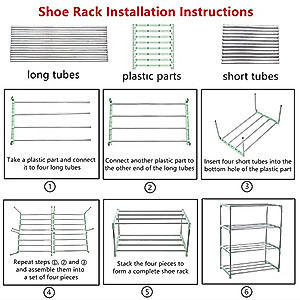 Xerhnan 4-Tier Stackable Small Shoe Rack, Lightweight Shoe Shelf Storage Organizer for Entryway, Hallway and Closet (green)