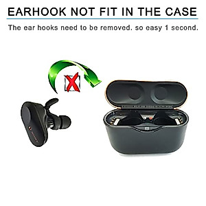 Luckvan Ear Tips for Sony WF-1000XM3/WF-1000XM4 Earhook Replacement Memory Foam Earbuds Tips for Sony WF-1000XM4 WF-XB700 WF-SP800N WF WI XBA Etc. Black 3 Pairs LMS