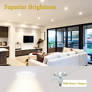 Lachesan PAR38 Halogen Flood Light Bulbs 2 Pcs, 90W Equivalent, 120V, E26 Base, 2700K Warm White Light for Indoor and Outdoor