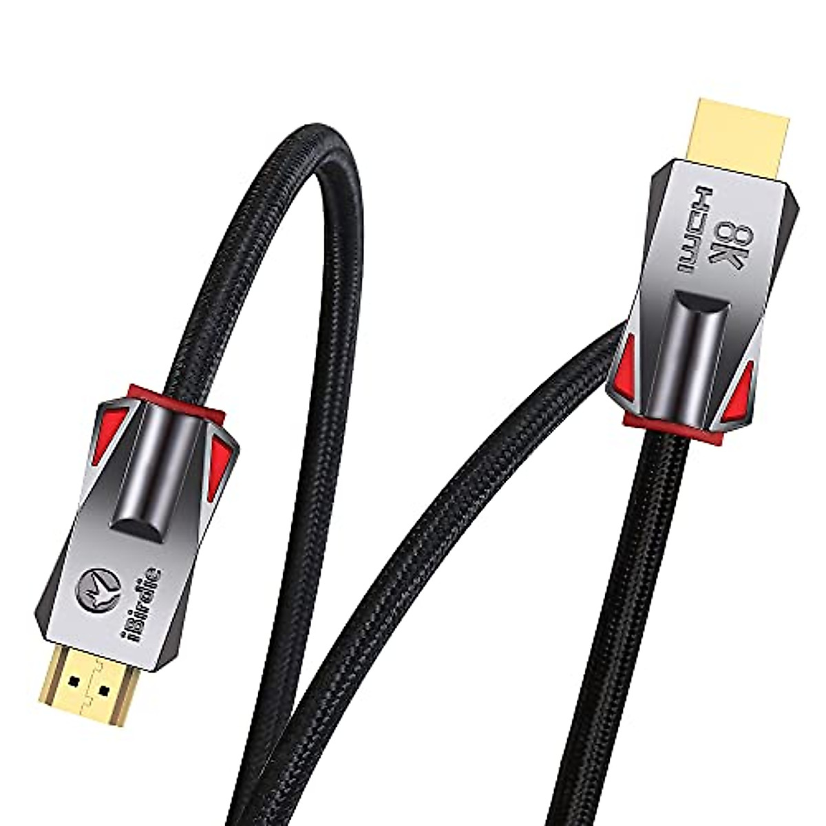 iBirdie 8K HDMI 2.1 Cable 6 Feet 8K60hz 4K120hz 4K144hz HDCP 2.3 2.2 eARC ARC 48Gbps Ultra High Speed Compatible with Dolby Vision Atmos PS5 PS4, Xbox One Series X, Sony LG Samsung, RTX 3080 3090