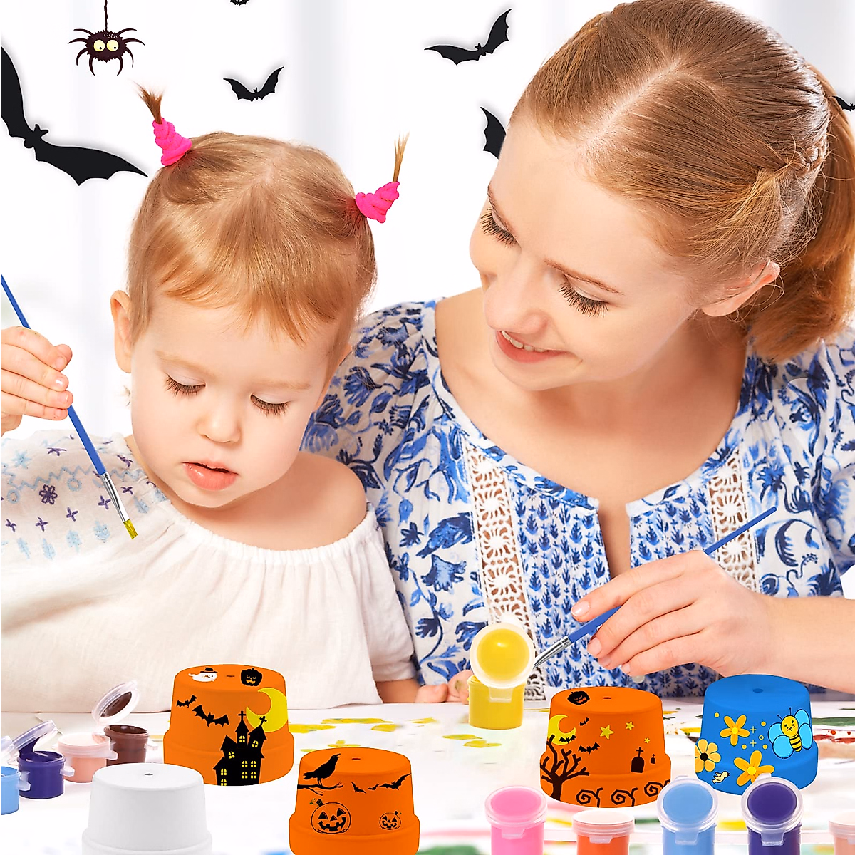 3-Pack Make A Wind Chime Kits - Arts & Crafts Construct & Paint Wind Powered Musical Chime DIY Gift for Kids, Boys & Girls