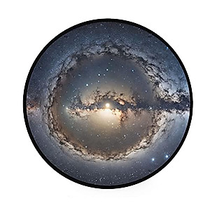 Vnurnrn Round Area Rug (Spiral Galaxy), Non Slip Indoor Throw Area Rug Washable Circle Carpet Floor Mat for Living Room, Door Entryway, Bedroom, Sofa, 3 Ft